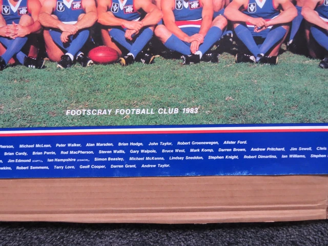 GENUINE FOOTSCRAY BULLDOGS 1983 Poster Vfl Memorabilia 80 Cm X 58 Cm ...