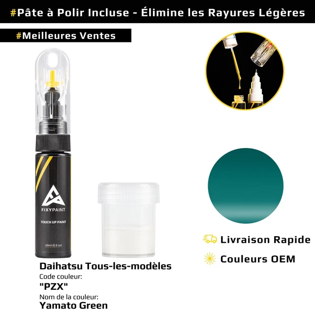 PEINTURE DE RETOUCHE pour Daihatsu Tous modèles Code: PZX Yamato Green ...