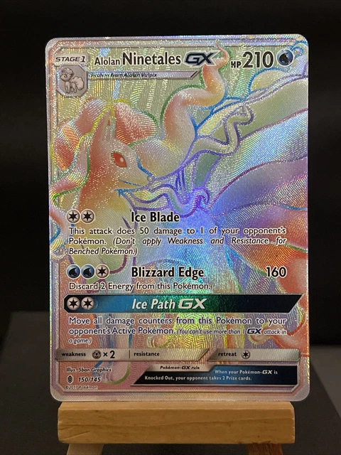 CARTE POKEMON ALOLAN Ninetales GX150/145 Secret Rare Guardians Rising LP EUR 46,04 - PicClick FR