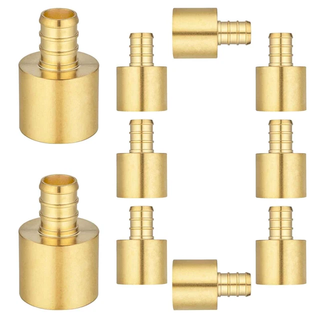 (10 PACK) COPPER to Pex Fittings, 1/2" Pex F1807 x 3/4" Female Sweat Adapter ... £29.35 ...