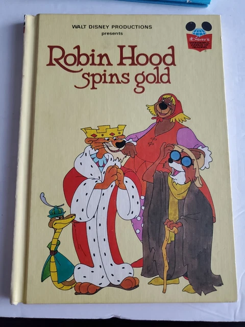 WALT DISNEY PRODUCTIONS presents Robin Hood Spins Gold book 1979 $4.50 ...