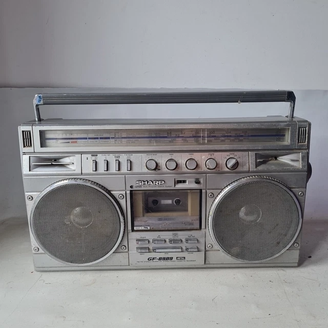 SHARP STEREO RADIO Tape Recorder Bolmbox Portable Model GF-8989E £74.95 ...