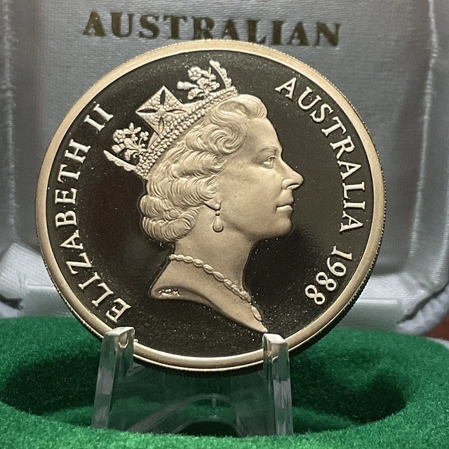 AUSTRALIA 1988 $5 Aluminum Bronze Proof Coin Parliament House RAM EUR ...