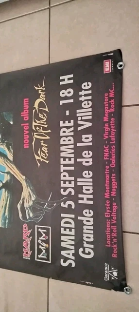 IRON MAIDEN-AFFICHE VINTAGE&FEAR Of The Dark Tour" Paris 1992 EUR 110 ...