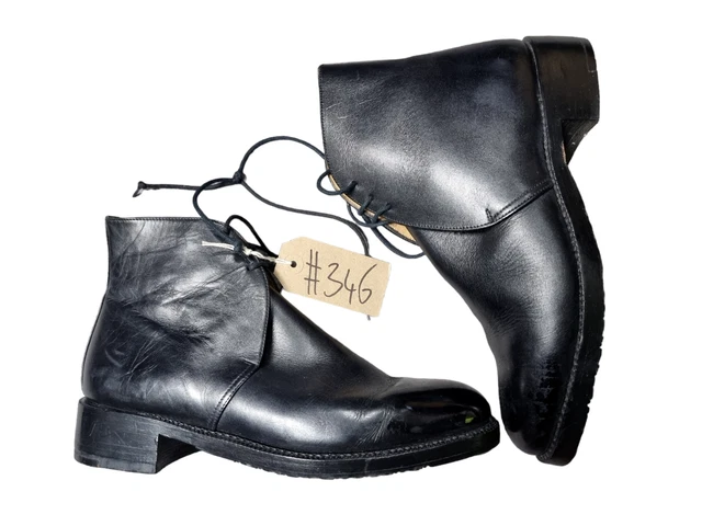 ORIGINAL BRITISH ARMY Issue Black Leather Officers George Boots Size ...