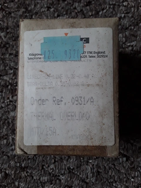 GEC 15/28A THERMAL Overload Relay 0.32 - 0.48A £11.85 - PicClick UK
