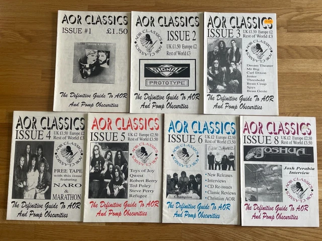 AOR CLASSICS - Rock Music Vintage Magazine Issues 1 to 6 & Issue 8 ...