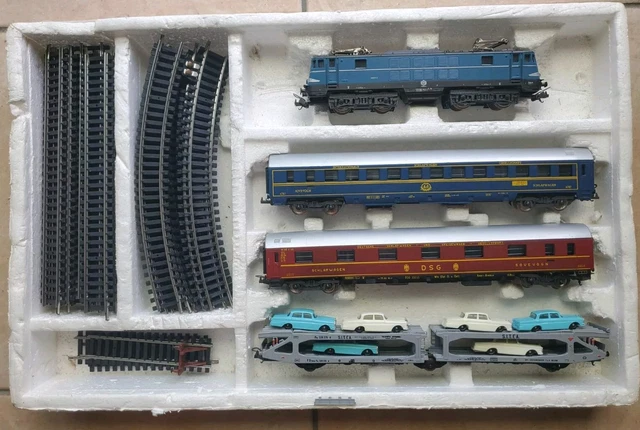 COFFRET LIMA HO Locomotive 150012 Wagons 4787 / 33235 / Litfa + Rails ...