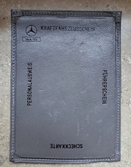 ORIGINAL MERCEDES BENZ document folder, genuine leather IAA 1985 £20.86 ...