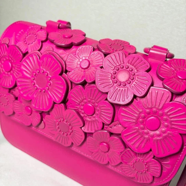 COACH ROGUE TOP Handle Bag Tea Rose Dragon Fruit Pink 2-Way Leather £ ...