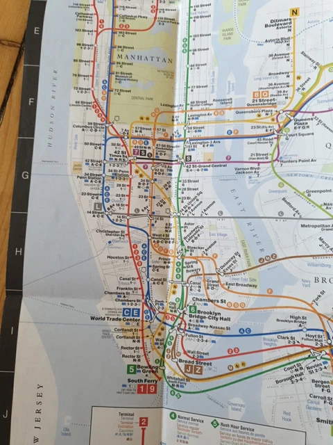MTA NEW YORK City Transit - NYC Subway Map - Route Map 1995 VGC+ ...