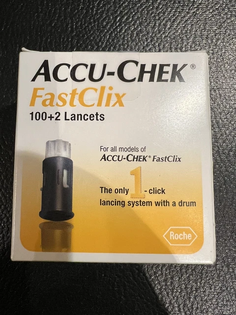 ACCU-CHEK FAST CLIX 100+2 Lancets, Blood Glucose Testing Diabetes 2024 ...