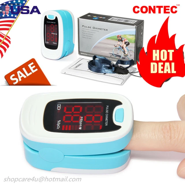 PULSE OXIMETER FINGER SPO2 Blood Oxygen Saturation Pulse Rate Monitor ...