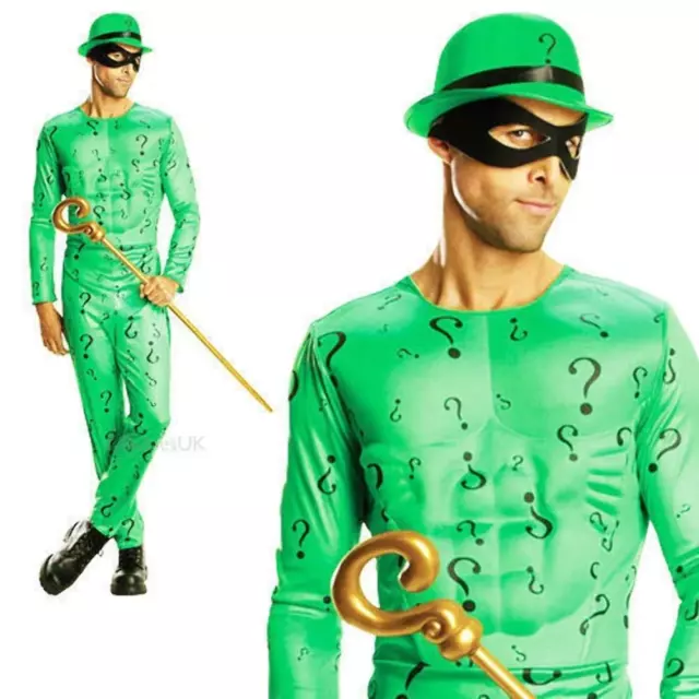 Sous Licence Riddler Batman Déguisement Super Héro Adulte Hommes Dc Comics Eur 9754 Picclick Fr