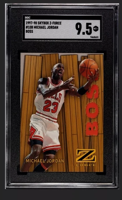 MICHAEL JORDAN 1997 Skybox Z-Force Boss Insert Bulls, vintage HOF 10 ...