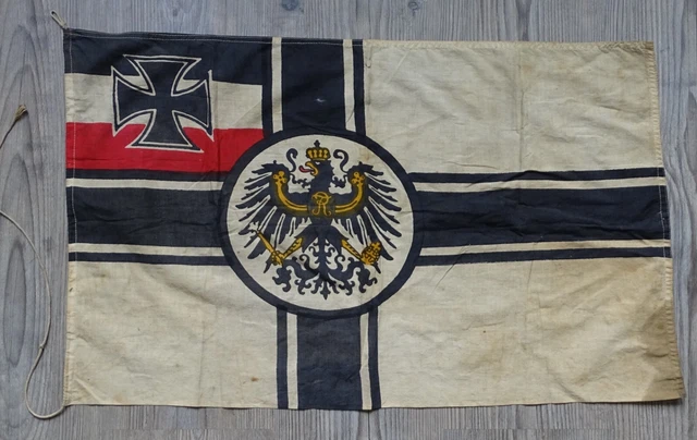 KAISERREICH: ALTE REICHSKRIEGSFLAGGE/ Flagge Deutsches Reich -1918 ...