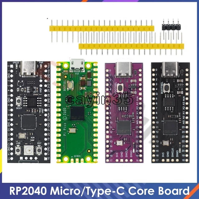 SCHEDA RASPBERRY PI Pico RP2040 TYPE-C/MICRO Dual-Core 264KB BRACCIO ...