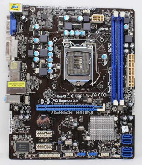ASROCK H61M-S INTEL H61 (B3) microATX Mainboard Sockel 1155 (#37776 ...