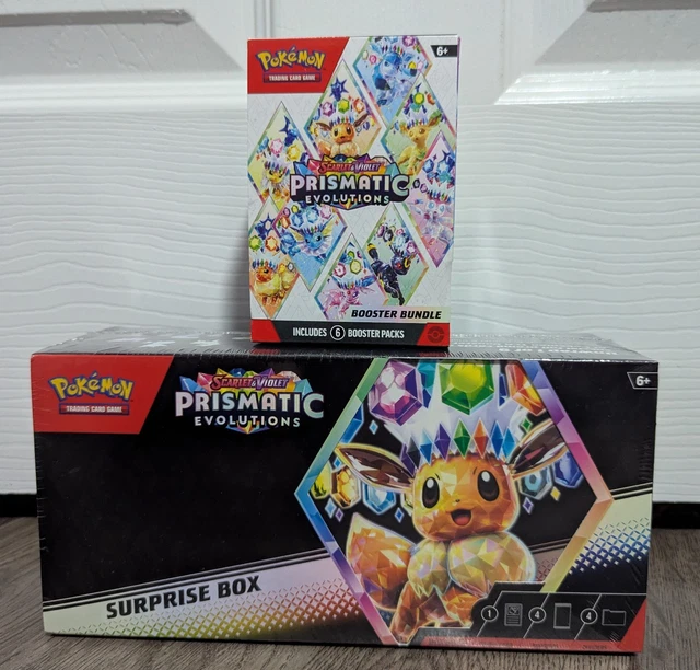 POKÉMON TCG SCARLET & Violet Prismatic Evolutions Booster Bundle + Surprise Box $139.80 ...