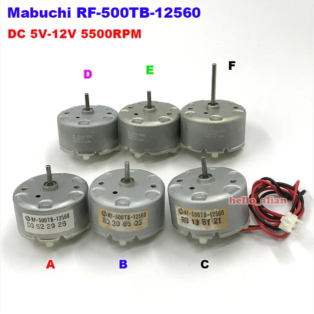 MABUCHI RF-500TB-12560 DC 12V 5500 RPM Micro 32 mm diametro motore ...