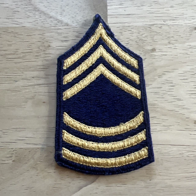 VINTAGE WWII KOREAN War Era Sergeant 1st Grade Patch. Gold/ Blue $3.99 ...