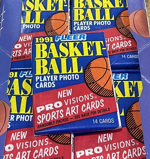 1991 NBA FLEER Basketball Player Photo Cards PACK 14 CARDS OVP MICHAEL ...