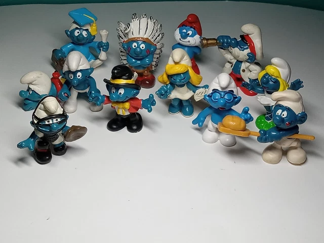 LOT OF 12 Rare Schleich Pvc Smurf Figures EUR 32,49 - PicClick FR