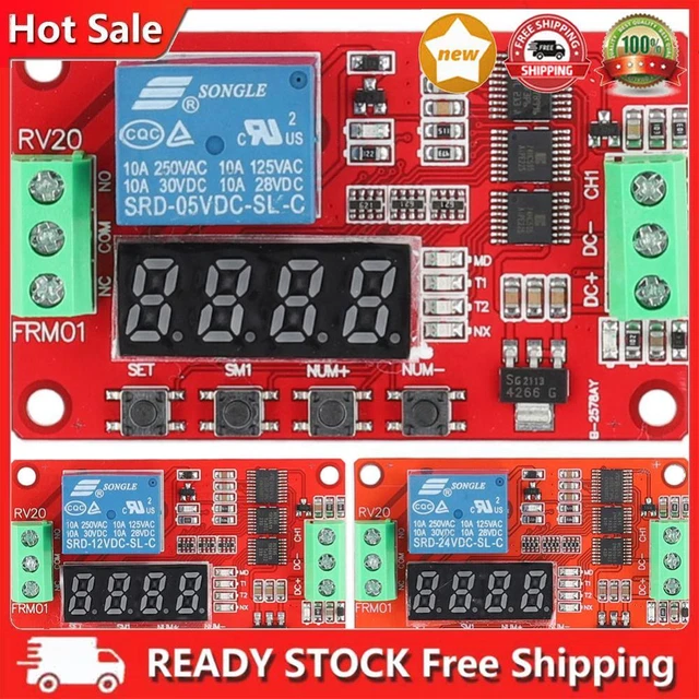 FRM01 MULTIFUNCTION TIMER Control Relay Switch Relay Module DC 5V 12V 24V 1CH UK £6.71 - PicClick UK