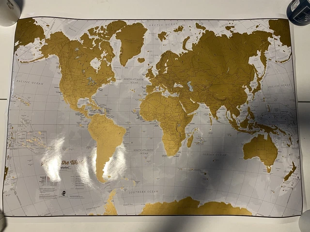 SCRATCH OFF MAPS (World & U.S.) 3 Map Bundle NEW with Accessories NEW ...