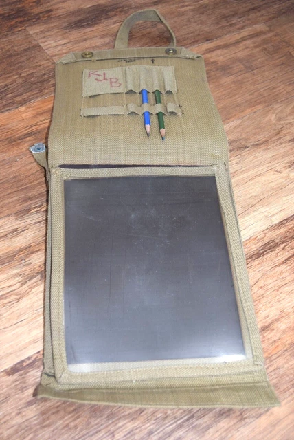 WW2 BRITISH MAP Case w/ruler pencil storage 1944 Army World War Two II ...