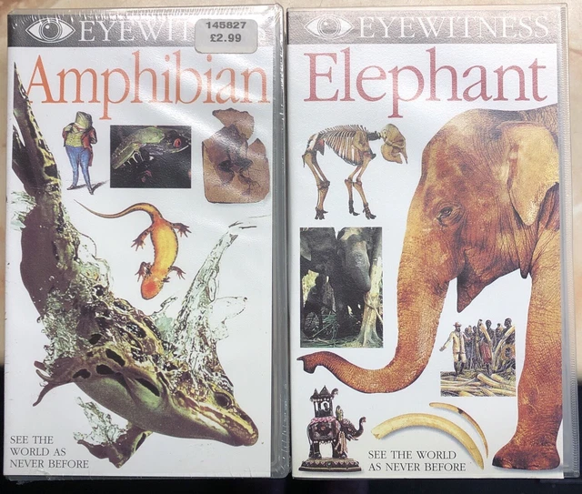DORLING KINDERSLEY EYEWITNESS- Elephant and Amphibian VHS x 2 - Never ...