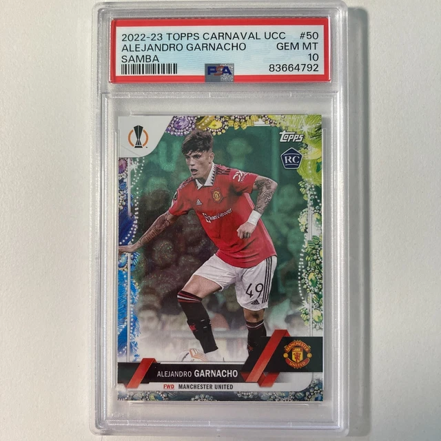 TOPPS CARNEVALE UCC 22/23 Alejandro Garnacho Rookie Rc Man United Psa ...
