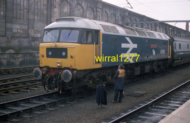 ORIGINAL RAILWAY PHOTOGRAPHIC negative Class 47 47593 at Carlisle £3.00 ...