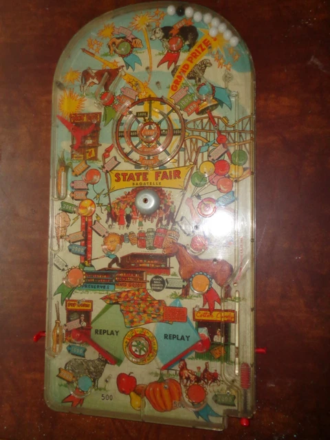 1950'S MARX DELUXE STATE FAIR BAGATELLE PINBALL GAME vintage £44.31 ...