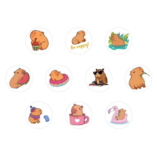 FASHION CREATIVE CAPIBARA Stickers Capybara Cartoon Capibara Stickers ...