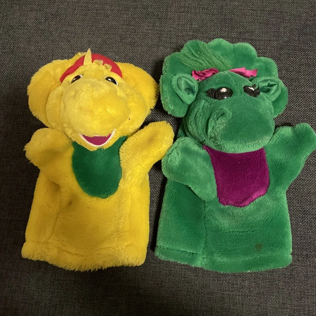 BARNEY & FRIENDS - BJ & Baby Bop Hand Puppets VINTAGE RARE Made In ...