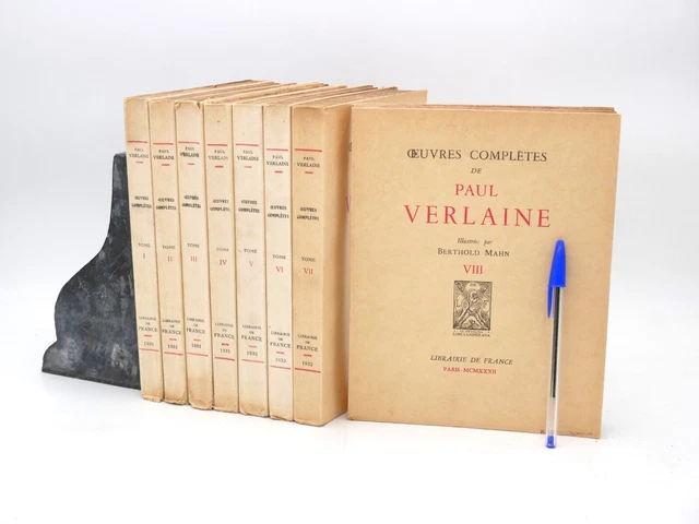 PAUL VERLAINE / Berthold MAHN (1931) Oeuvres Complètes illustrées - 8/8 ...