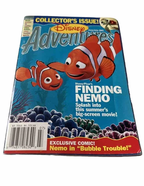 DISNEY ADVENTURES COLLECTORS Issue, June/July 2003 Finding Nemo “bubble ...