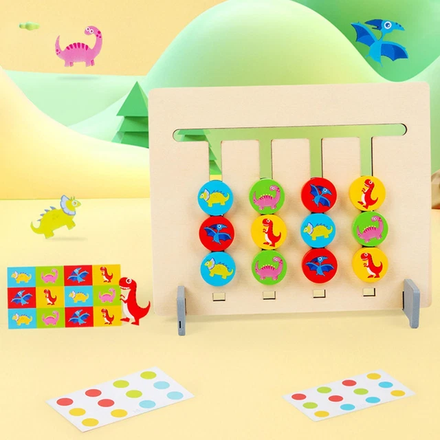 SLIDE PUZZLE TOY Shape Color Sorting Jeu D'association pour Les Enfants ...
