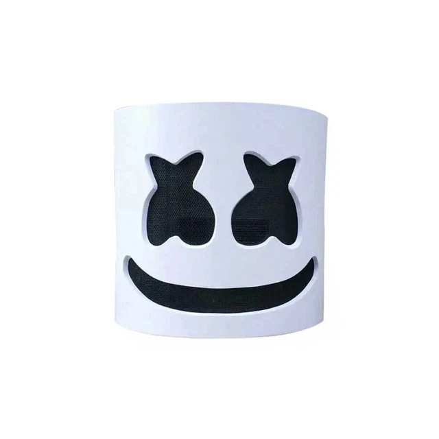 MARSH MELLO-DJ FACE Mask Helmet Cosplay Marshmallow Bar Music Party ...
