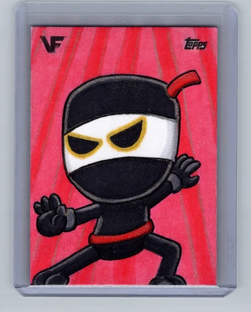 2025 VEEFRIENDS TOPPS Chrome Notorious Ninja Artist Sketch 1/1 Vincent ...