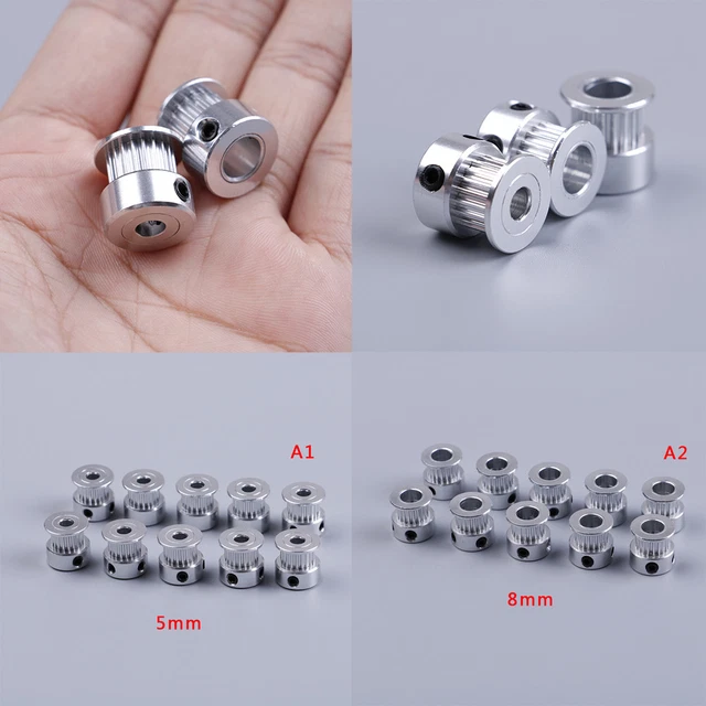 2*GT2 PULLEY 20 Teeth Bore 5mm+GT2 6mm Timing Belt &2X Idler 4X Tension ...