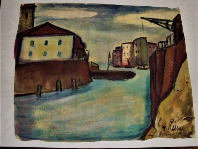 PFÄLZER MALER GEORG Lauer Ludwigshafen Gemälde Aquarell EUR 79,00 ...