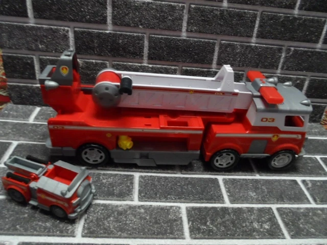 PAW PATROL MARSHALL Ultimate Rescue Fire Truck Engine & Small Fire ...