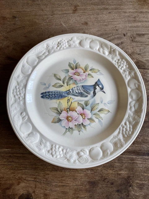 ROYAL WORCESTER MADE In England Palissy spode Blue jay China Plate ...