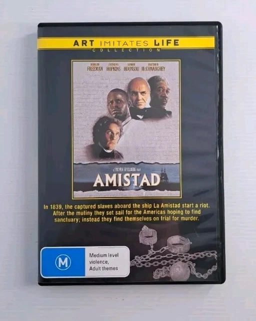 AMISTAD 1997 DVD Drama Morgan Freeman Anthony Hopkins Region 4 LLM1 $6. ...