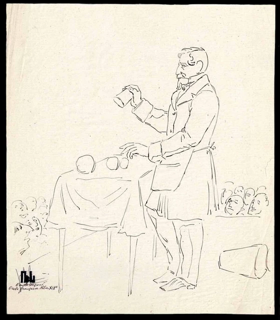 ENCRE NAPOLÉON III escamoteur 1860 / CONJURER cup and balls magie ...