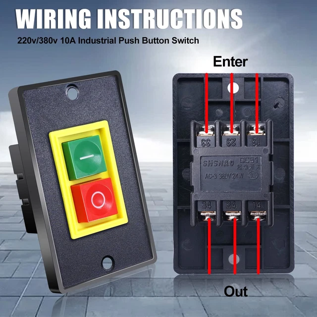 TAISS/START STOP SWITCH,ON/OFF Machine Switch 220v/380v 10A Industrial ...