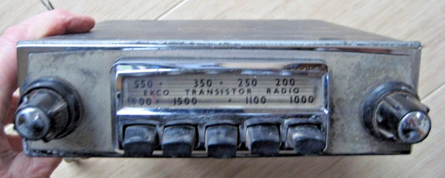 RARE VINTAGE CLASSIC Ekco transistor Car radio model 093055 Push button ...