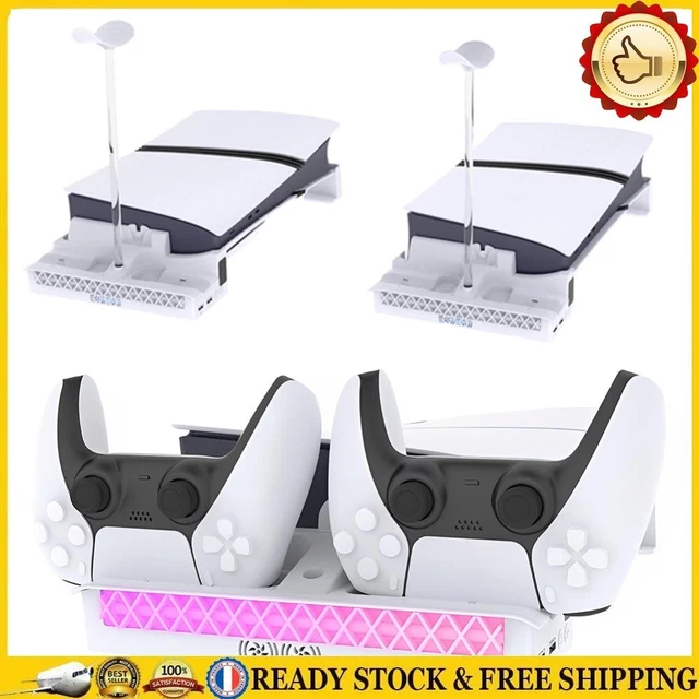 HORIZONTAL CONSOLE STAND with Fan RGB Light Cooling Station for PS 5 ...